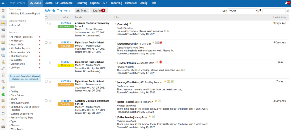 Work Orders - ebase