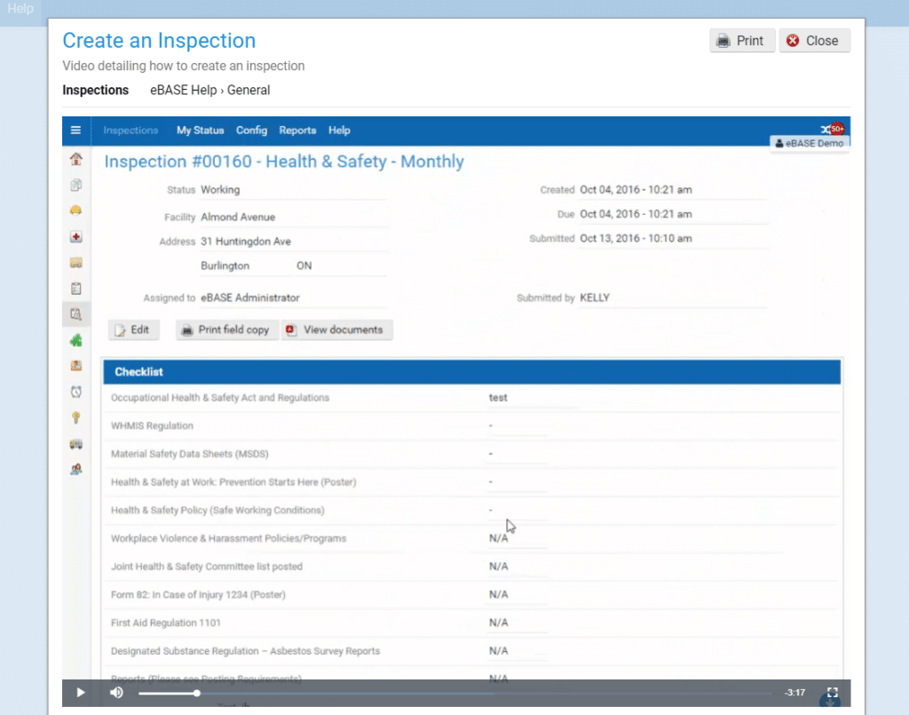 Facility Inspections - ebase